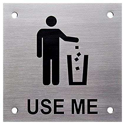 SHREYAS SIGNAGES Door Sign I Dust Bin I Use Me I Garbage Sign I ...