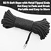Amazon.com: KINGLAKE Soft Silk Rope,8MM Black Rope,50 Feet Skin ...