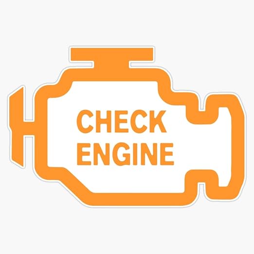 Amazon.com: Copy of Check Engine Light Icon Small Icon Vinyl Sticker ...