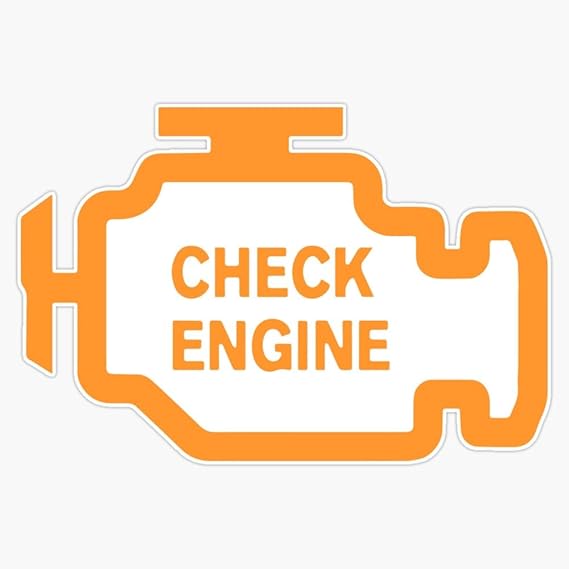 Amazon.com: Copy of Check Engine Light Icon Small Icon Vinyl Sticker ...
