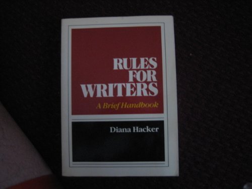 Rules for writers: A brief handbook: Diana Hacker: 9780312695859 ...