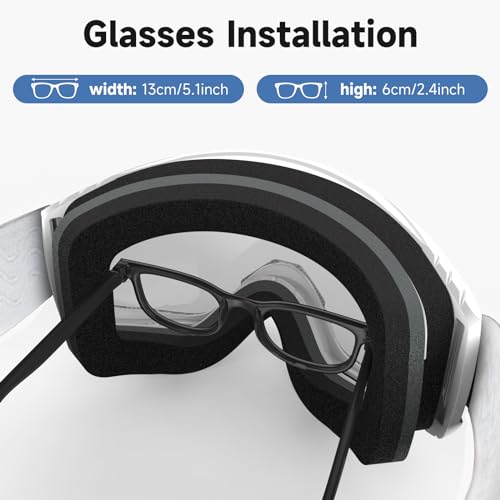 Snapklik.com : Findway OTG Ski Goggles - Over Glasses Snow Snowboard ...