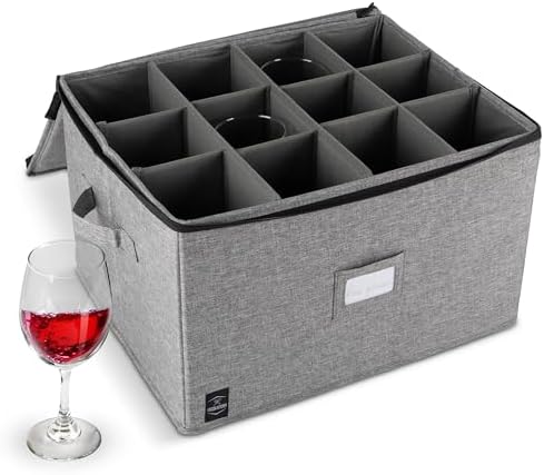 Amazon.com: Unison Kitchen Wine Glass Storage Box with 12 Grids - China ...