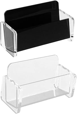 Amazon.com : 8 Pack Plastic Business Card Holder - Clear Business Card ...