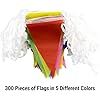 Amazon.com: 300pcs 525ft Multicolor Pennant Flags Banner Nylon Cloth ...