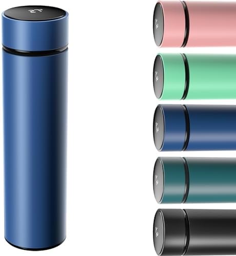 Coffee Cups Travel Mugs, 500ml LED Touch Screen Temperature Display ...