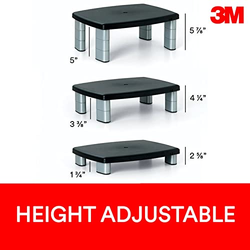 3M Adjustable Monitor Stand Riser, Three Leg Segments Simply Adjust ...