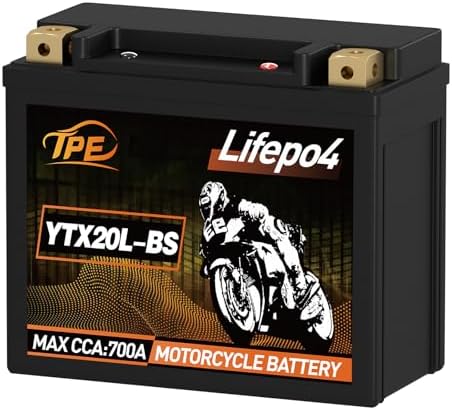 Amazon.com: TPE Lithium Powersports Battery YTX20L-BS 12V 9AH 700CCA ...