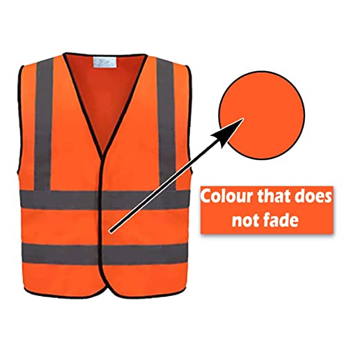 GTONITE Men's Workwear Reflective High Visibility Safety Jacket Orange ...