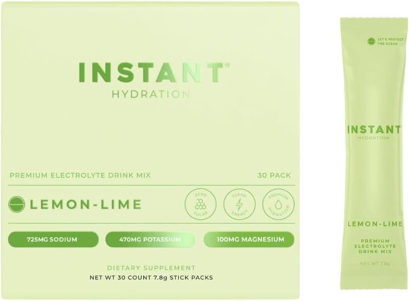 Amazon.com: Instant Hydration Electrolytes Powder Packets - Lemon Lime ...