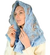 Maria Veils Catholic Mantilla Mass Chapel Lace Spanish Long Veil (Blue ...