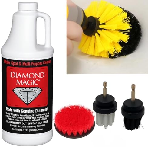 Amazon.com: Hard Water Spot & Grime Remover Kit – Diamond Magic 40oz ...