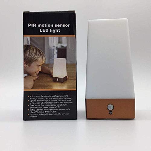 Auraglow Wireless PIR Motion Sensor Table Lamp Super Bright LED Battery ...