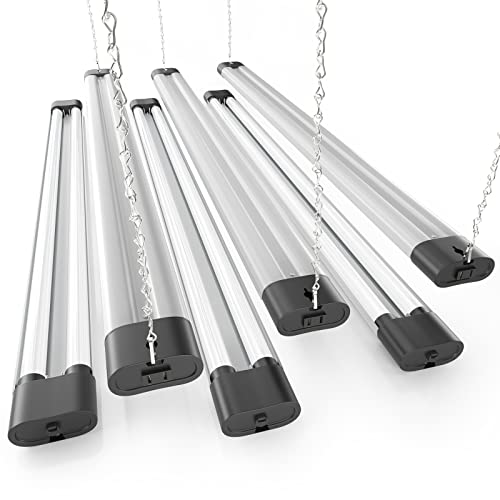 Snapklik.com : 6 Pack Linkable LED Utility Shop Light, 4 FT 4400lm, 36W ...