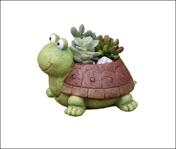 Tortoise Plant Pot Turtle Resin Fiber Creative Animal Planter Pot for ...