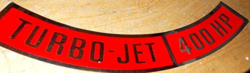 CHEVY 400 HP TURBO-JET AIR CLEANER TOP LID DECAL - STICKER - HORSEPOWER ...