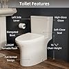 Skirted & Elongated Rear Outlet Toilet with 7" Rough-In, Two Types ...