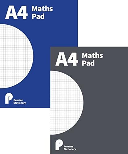 A4 Maths Pad 100 Pages 70gsm - BLUE or GREY : Amazon.co.uk: Stationery & Office Supplies