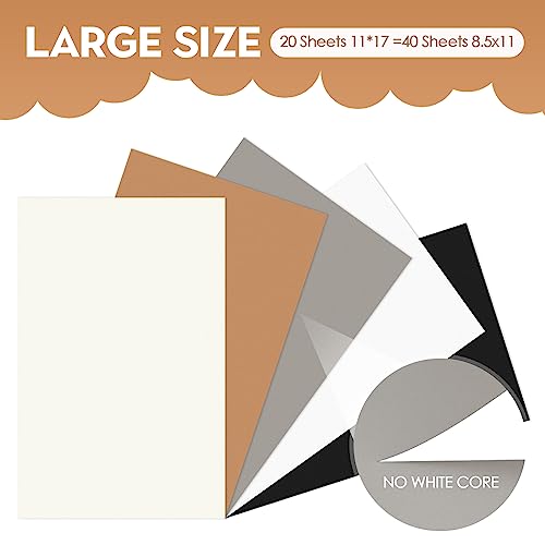 Snapklik.com : 11x17 Inch Large Colored Cardstock Paper White Ivory ...