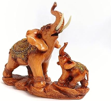 Buy The Spiritual Living Feng Shui Trunk Up Elephant with Baby for Good ...