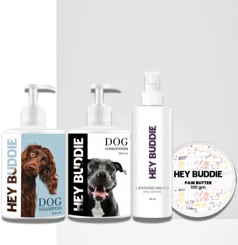 Buy Hey Buddie Grooming Kit of Dog Shampoo (500 ML) + Dog Conditioner (500 ML) + Lavender Dreams ...