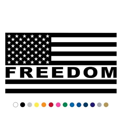 Amazon.com: Freedom American Flag Decal Vinyl Sticker US - For Car ...