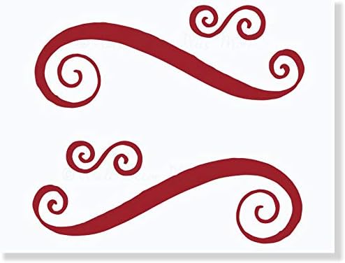 Amazon.com: Swirls Set of 4 Wall Decals Art Vinyl Stickers Home Décor ...