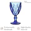Amazon.com | WHOLE HOUSEWARES | Goblet Glass Drinkware Set | Vintage ...