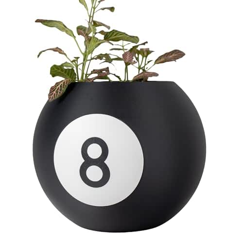 Amazon.com: 8-Ball Planter Pot with Drainage - Modern Decor for indooor ...