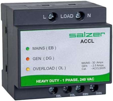 SALZER Single Phase Automatic Changeover with Current Limiter (ACCL ...