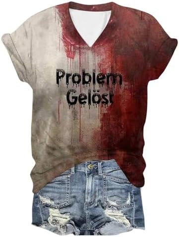 Problem Solved Bloody Shirt,Womens Funny Halloween Shirts Costume ...