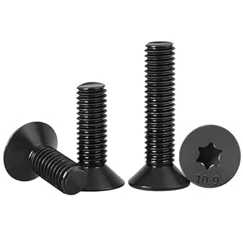 HanTof 35Pcs Flat Head Torx Drive Screws Bolts, Grade 10.9 Alloy Steel ...