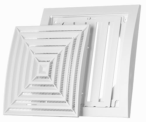 150mm | 6” White Plastic Ventilation Grille with Anti Insect Net ...