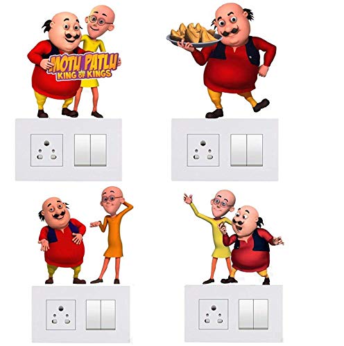 Buy Techgifti™ Motu and Patlu Switch Board Sticker Wall Sticker, Baby ...