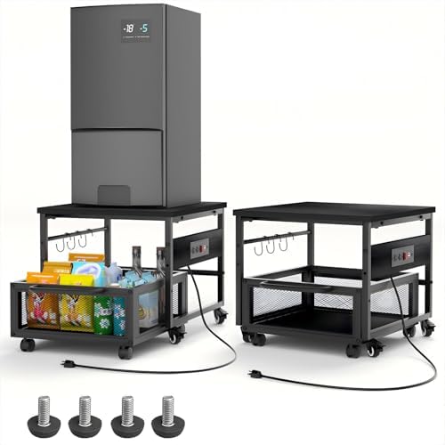 Amazon.com: Echaprey Mini Fridge Stand with Storage Drawer Basket ...