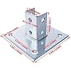 Amazon.com: Skelang 4 Pcs Strut Post Base, 4 Holes Square Mount 6" x 6 ...