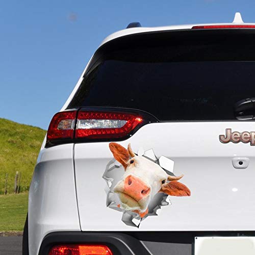 Cow Car Decal, Car Bumper Sticker Vinyl Sticker for Cars, Windows ...