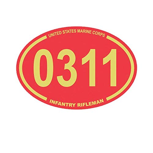 Buy ION Graphics United States Marine Corps MOS 0311 Infantry man Red ...
