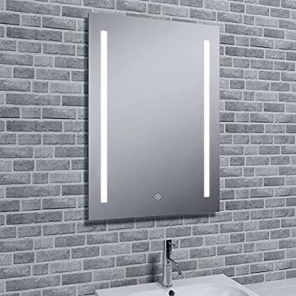 Buy ARANAUT Rectangular Shaped Mirror, LED Illuminated Vanity Mirror with Touch Sensor ...
