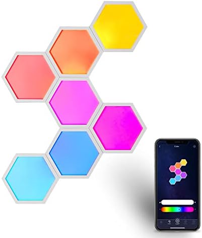 EUREKA ERGONOMIC Led Hexagon Light Panels, Wi-Fi Smart RGB Wall Lights ...