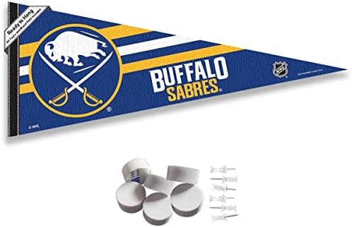 Amazon.com : Buffalo Sabres Pennant Flag and Wall Tack Pads Mounts ...