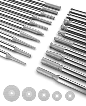 25Pcs Diamond Grinder Bit and Cutting Wheel Set for Dremel, 20 Pcs ...