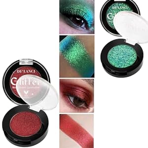Amazon.com : Afflano Multichrome Green Red Eyeshadow 2Pcs., Highly ...