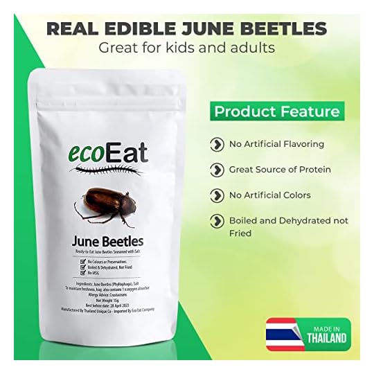 ecoEat Edible Insects Large June Beetles - 15g Bag - Edible Snack Gift ...