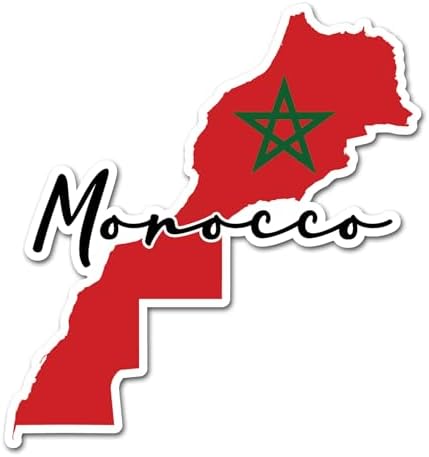 2 x 10cm Morocco Flag Vinyl Stickers - Moroccan Map Travel Holiday ...