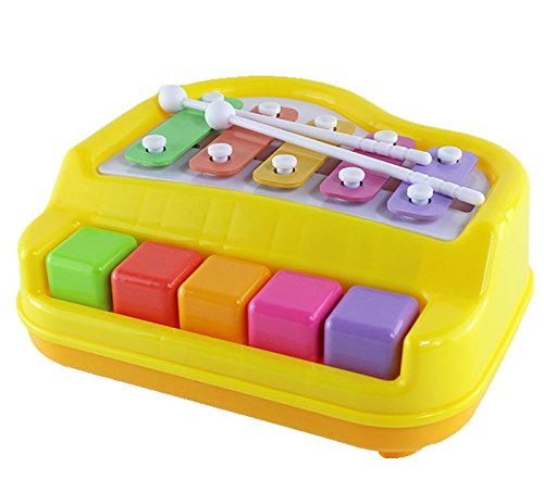 Happy Xylophone + Piano Musical Toy with 2 Mallets for Children Kids ...