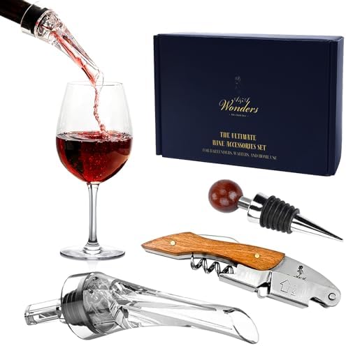 Amazon.com | Kato Wine Accessories Gift Set - Bottle Corkscrew Opener ...