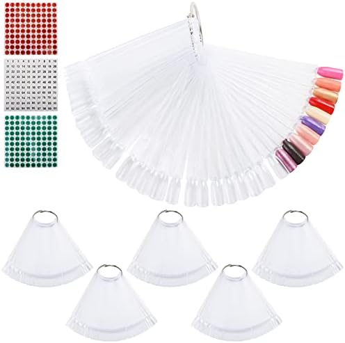 Amazon.com: CZWESTC 300 Pcs Nail Polish Swatch Sticks with Ring - False ...