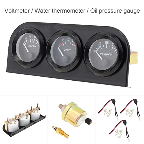 Snapklik.com : DriSentri 52mm 3 In 1 Car Auto Gauge Kit (Voltmeter ...