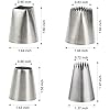 Amazon.com: 4Pcs X-Large Piping Tips Set, Stainless Steel Square Round ...